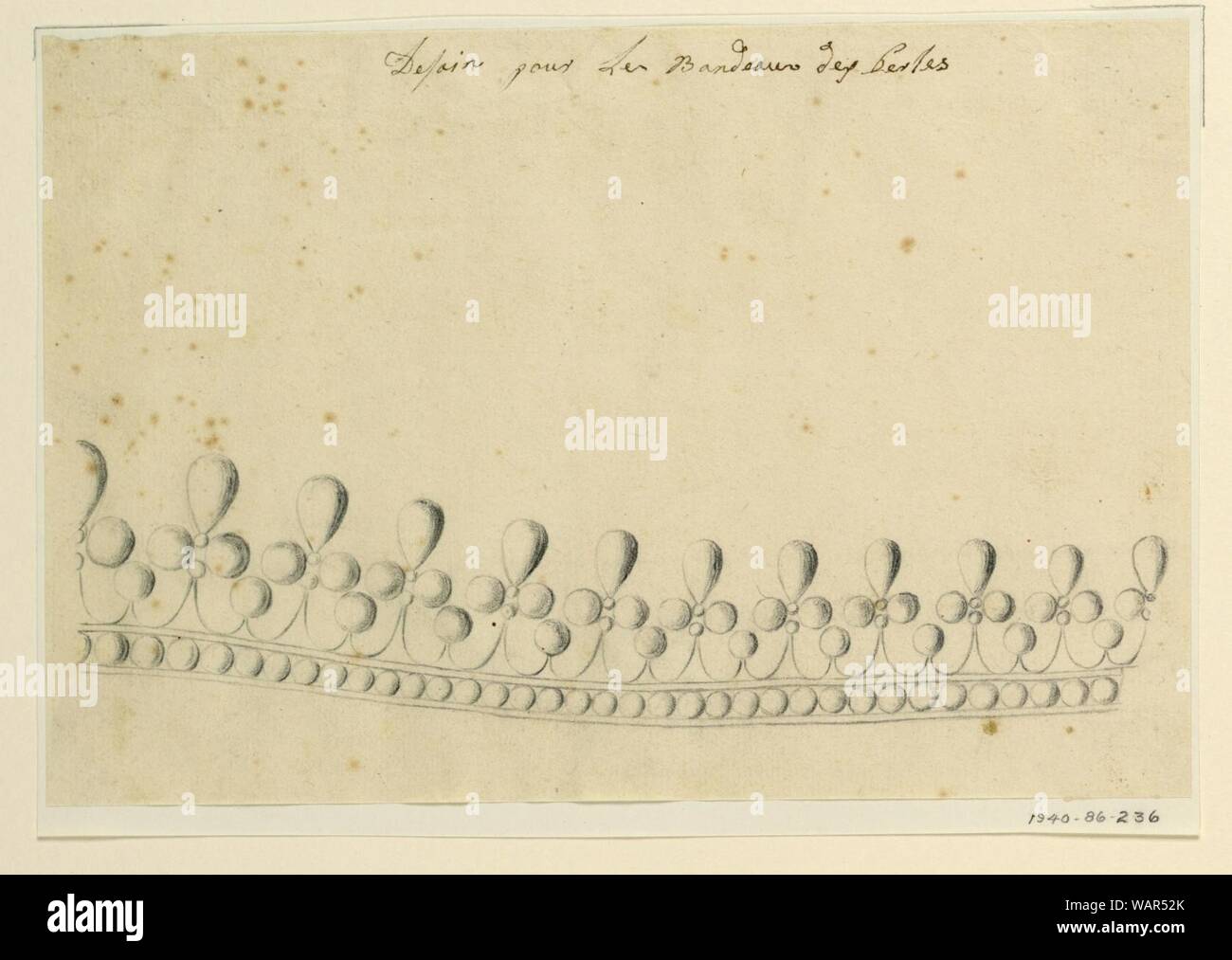 Drawing, Design for a diadem, ca. 1810 Stock Photo - Alamy