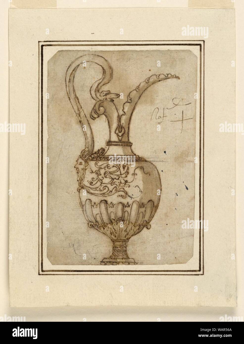 Drawing, Design for a ewer, ca. 1540 Stock Photo - Alamy