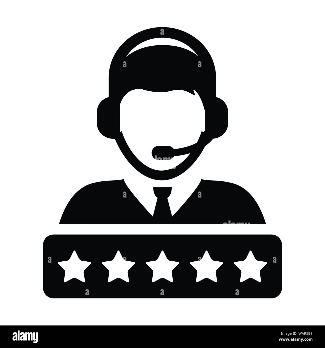 Hotline icon vector male data customer support service person profile ...
