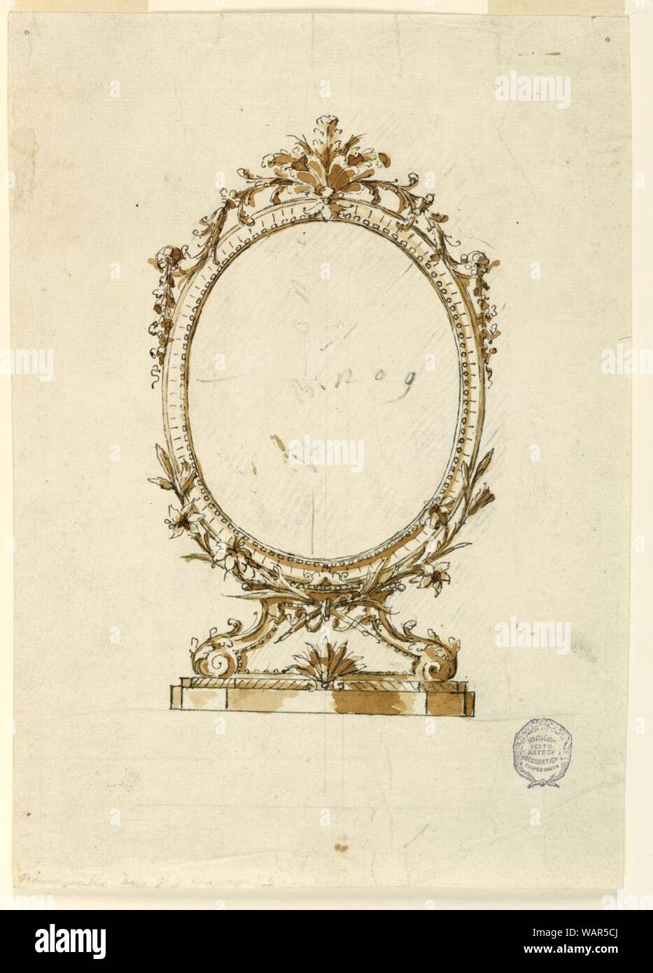 Drawing, Design for a Frame, 1775–1800 Stock Photo - Alamy