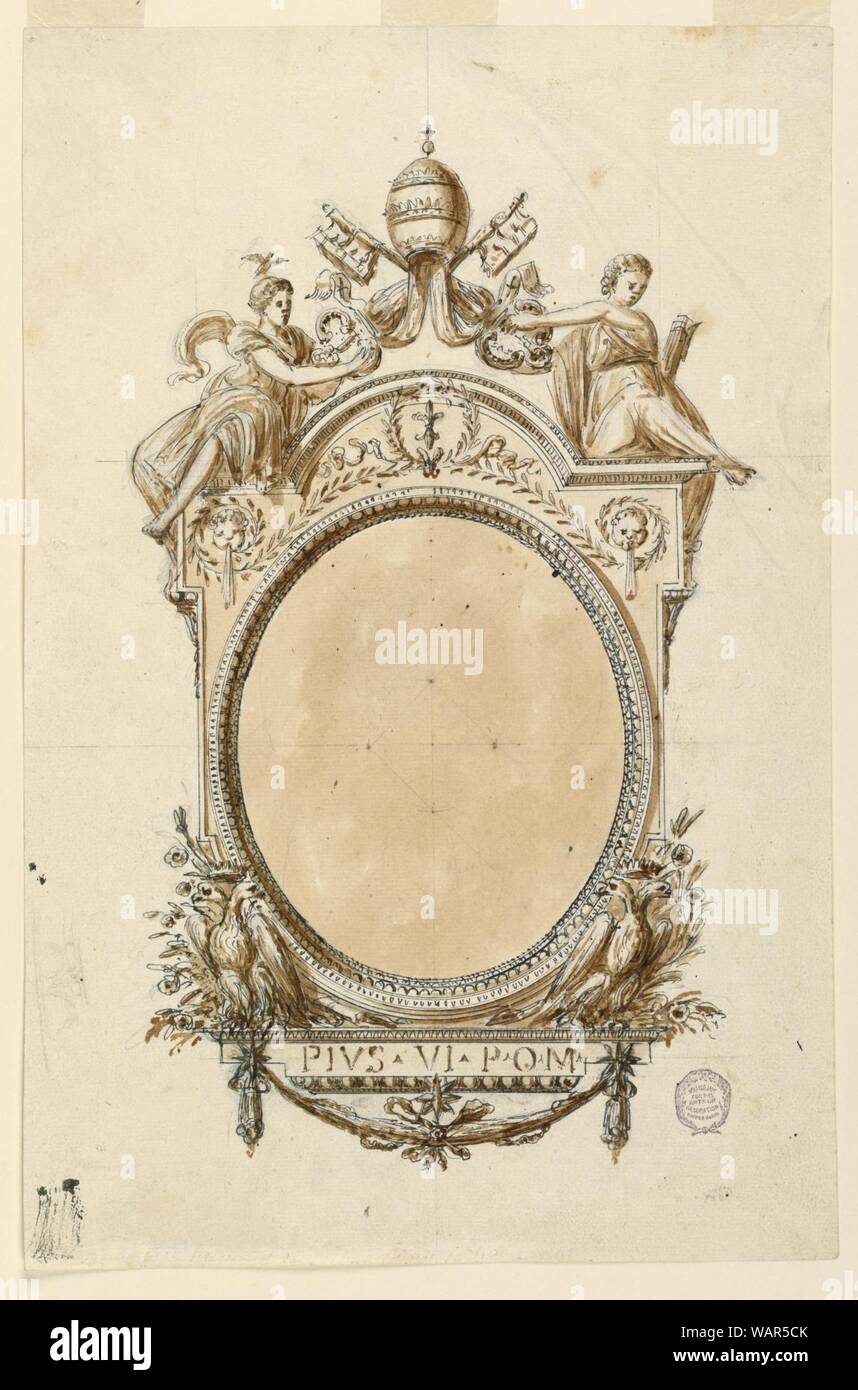 Drawing, Design for a Frame, 1775–1799 Stock Photo - Alamy