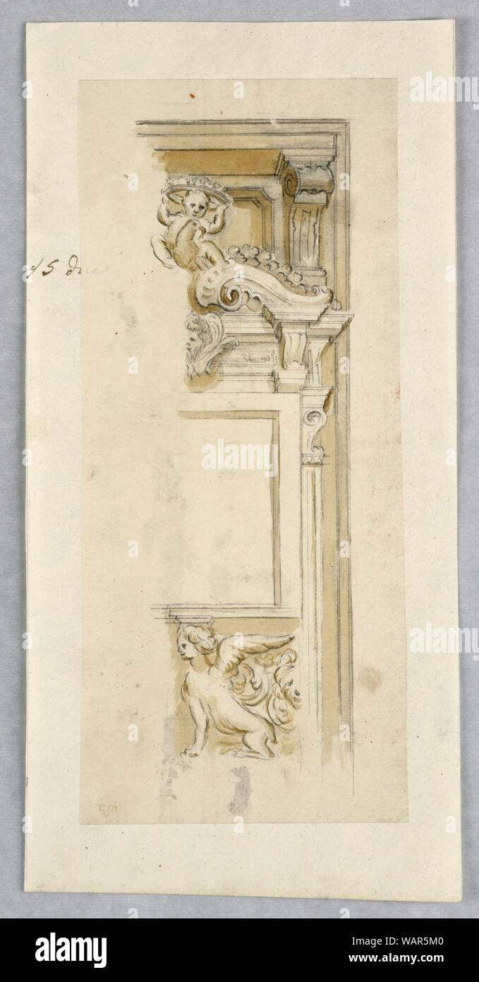 Drawing, Design for a Ground Floor Window Case, ca. 1750 Stock Photo ...