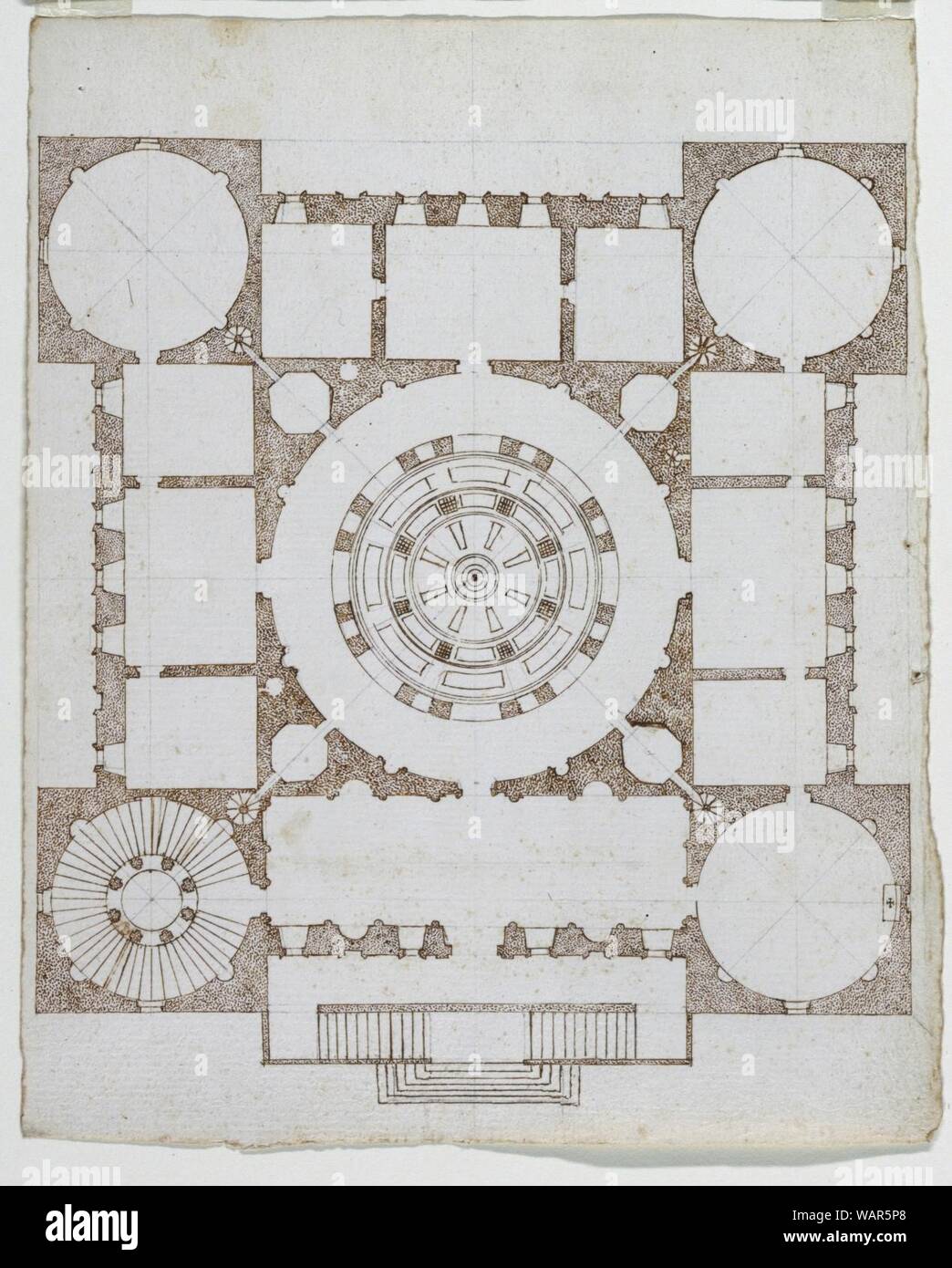 Drawing, Design for a large palace, ca. 1575 Stock Photo - Alamy