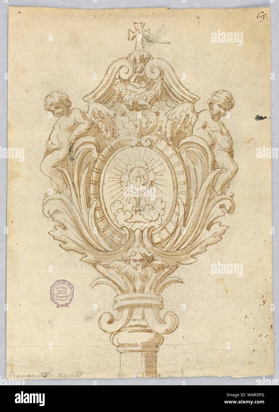 Drawing, Design for a Mace, 18th–19th century Stock Photo - Alamy