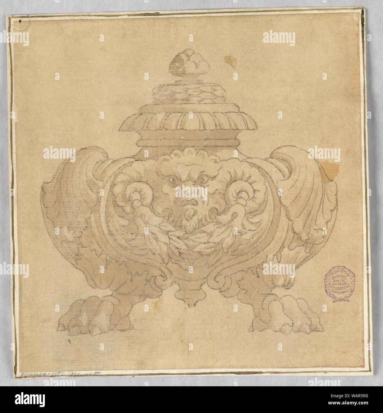 Drawing, Design for a Lidded Box, 17th–19th century Stock Photo - Alamy