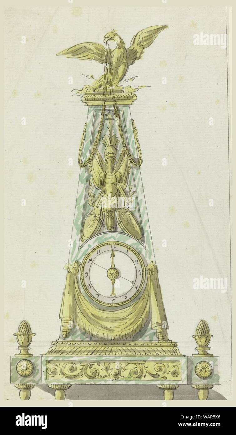 Drawing, Design for a Mantel Clock, 1780–90 Stock Photo - Alamy