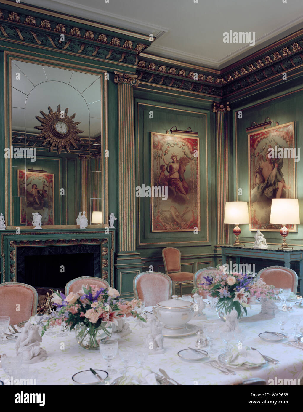Dining room at the French Embassy, Washington, D.C Stock Photo - Alamy