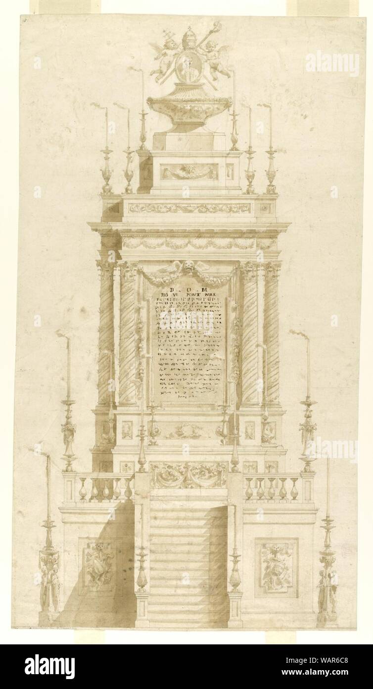 Drawing, Design for a Monument for Pope Pius VI, 1799 Stock Photo - Alamy