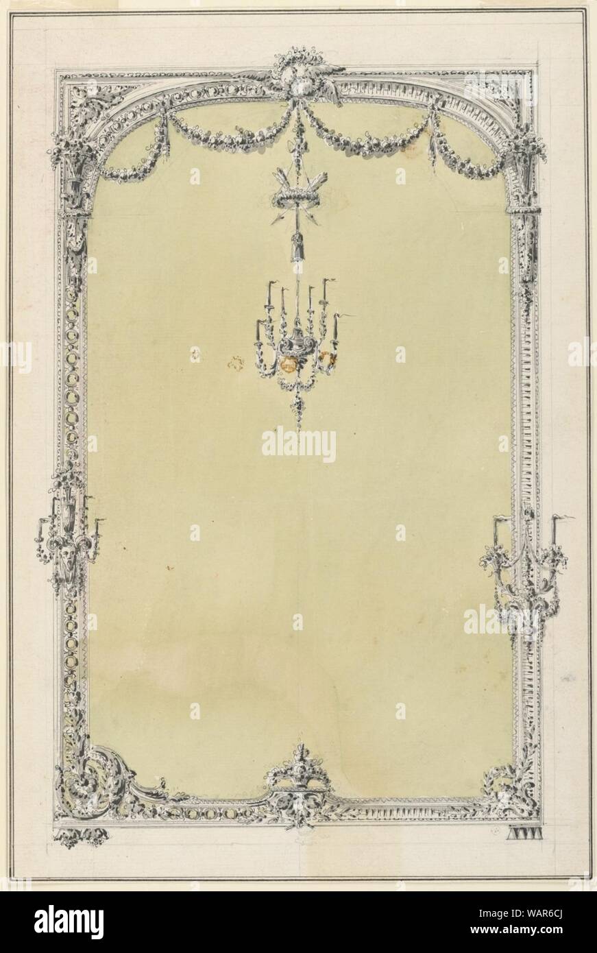 Drawing, Design for a Mirror, with Alternative Suggestions, ca. 1780 ...