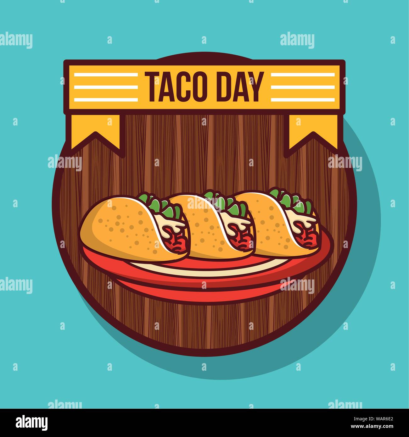 Taco day mexican food cartoon Stock Vector Image & Art - Alamy
