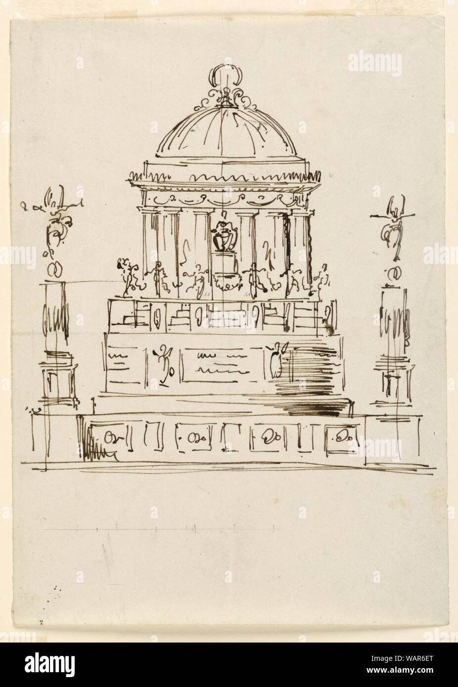 Drawing, Design for a Monument, 18th–19th century Stock Photo - Alamy