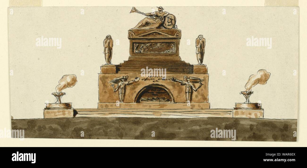 Drawing, Design for a Monument, 18th–19th century Stock Photo - Alamy