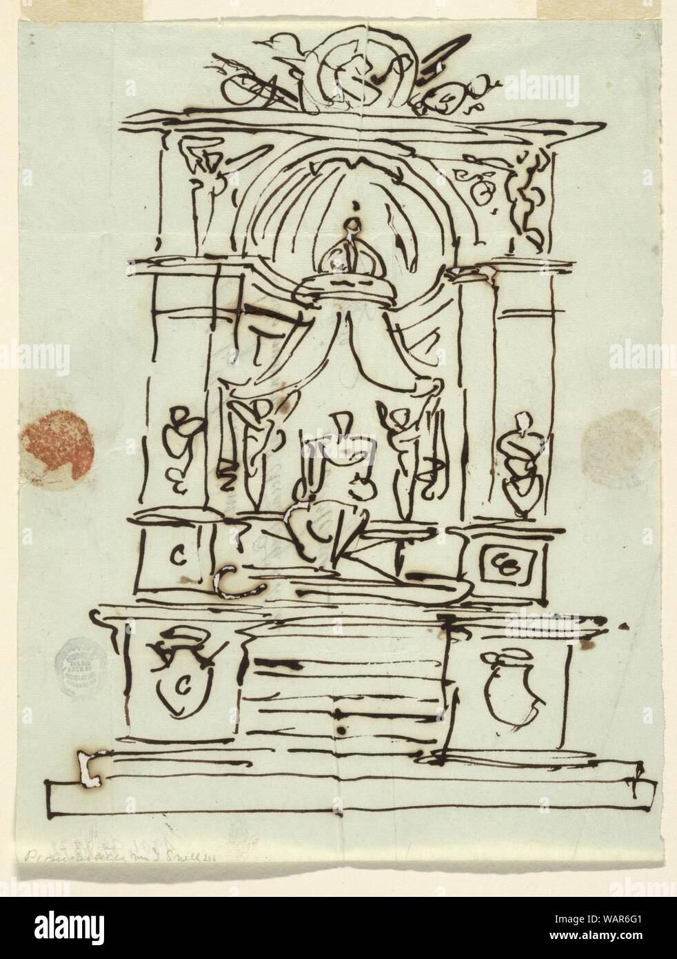 Drawing, Design for a Monument, 1810 Stock Photo - Alamy