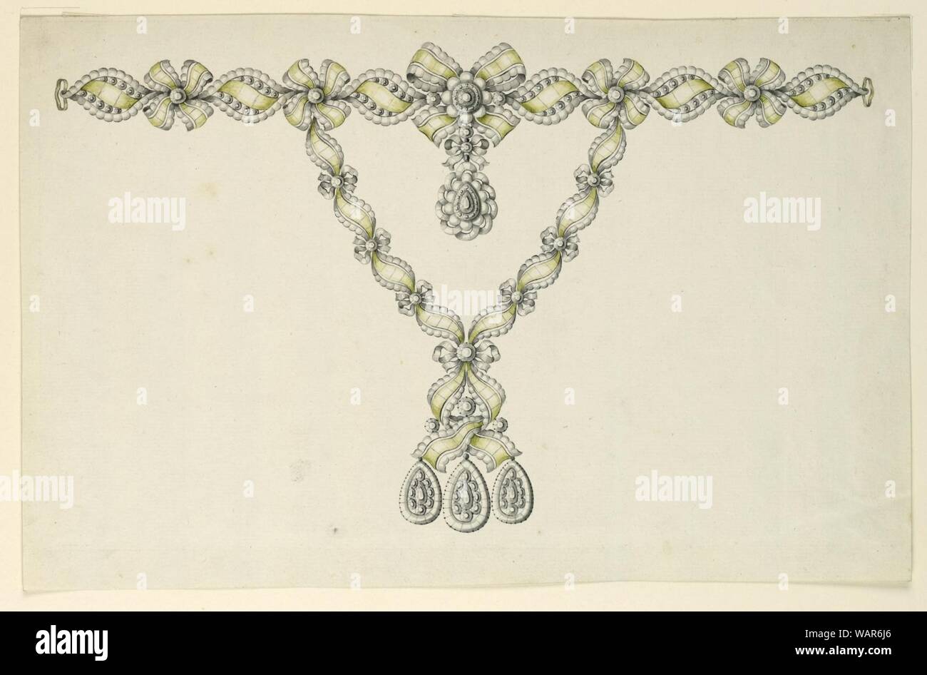 Drawing, Design for a Necklace, ca. 1780 Stock Photo - Alamy