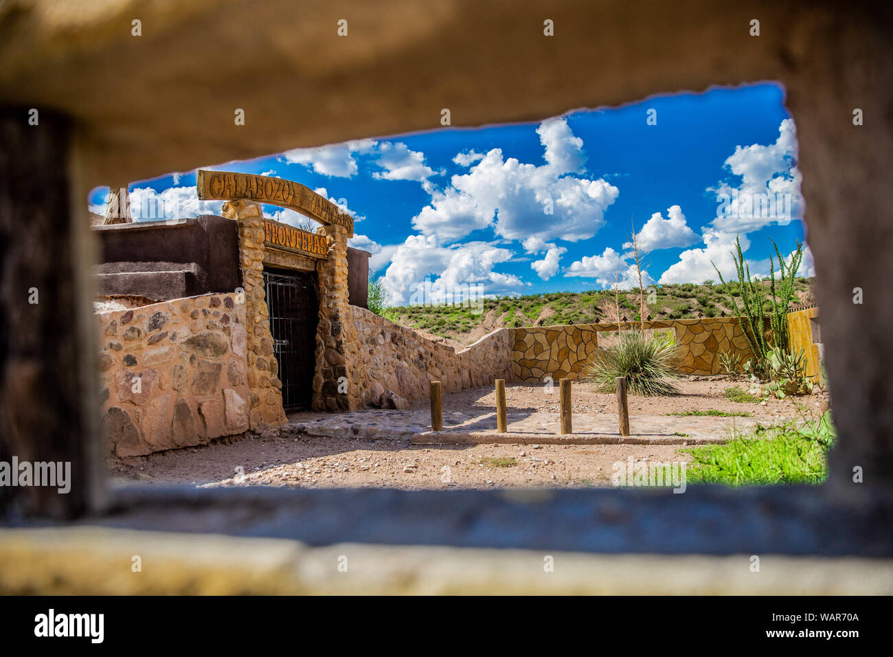 Geronimo's jail. A cave on a hill or small mountain was used to ...