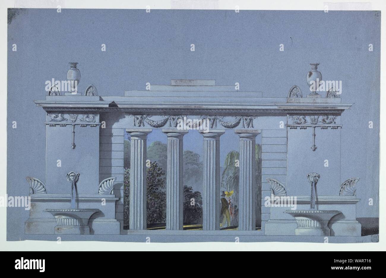 Drawing, Design for a Park Colonnade, ca. 1827 Stock Photo - Alamy