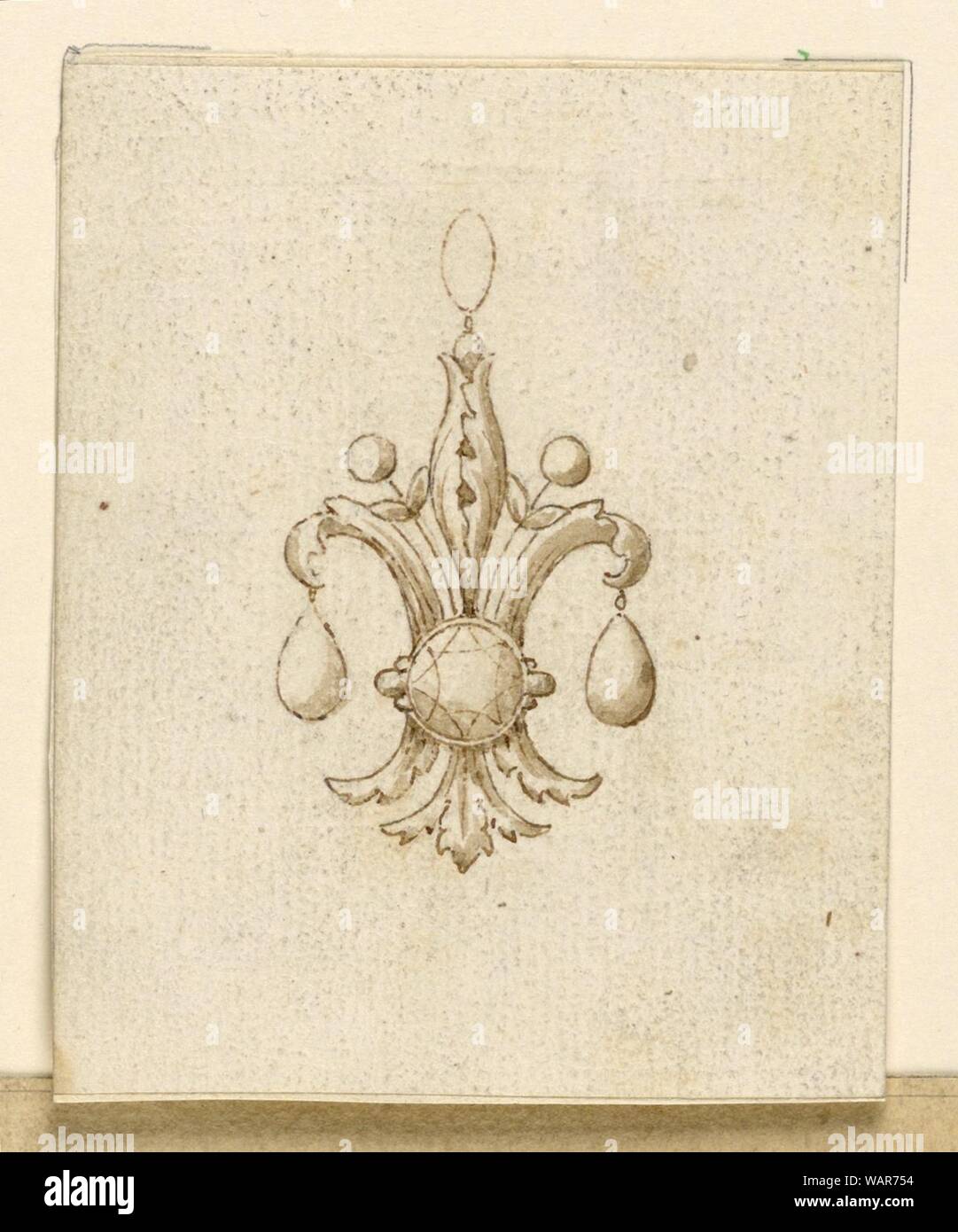 Drawing, Design for a pendant, 1825–50 Stock Photo - Alamy