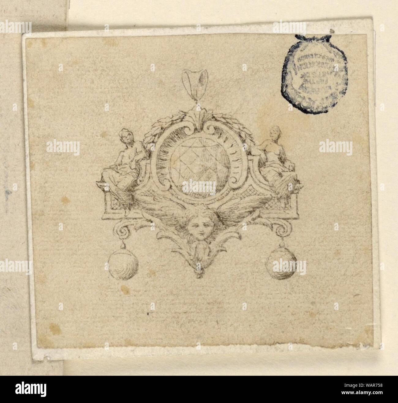 Drawing, Design for a Pendant, 1850–75 Stock Photo - Alamy