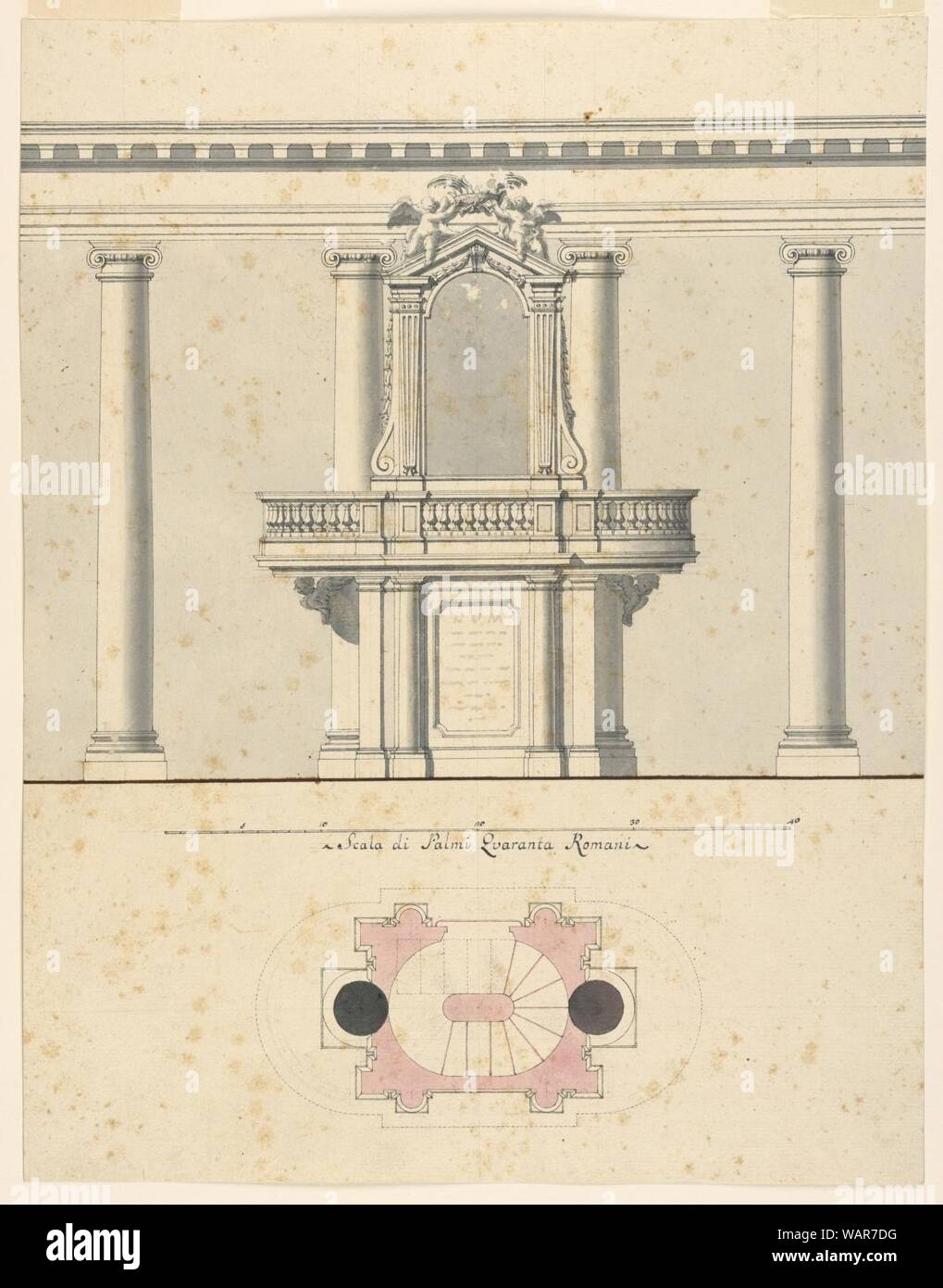 Drawing, Design for a Pulpit, ca. 1750 Stock Photo - Alamy