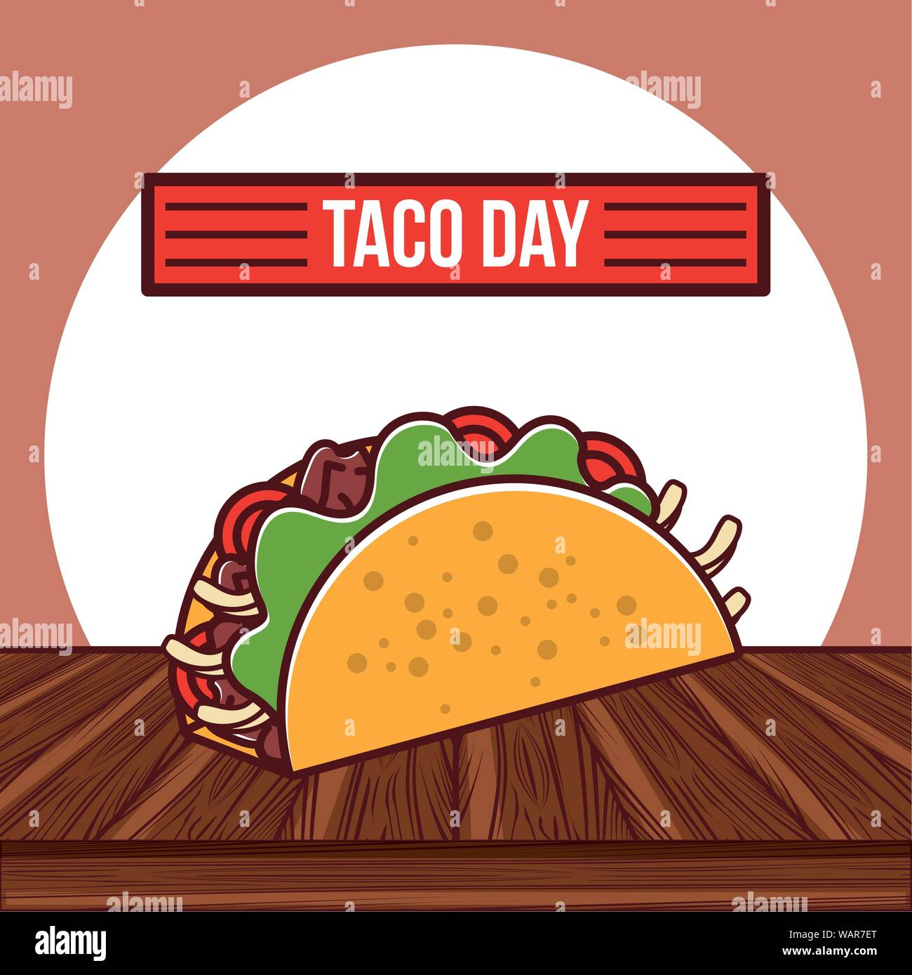 Taco day mexican food cartoon Stock Vector Image & Art - Alamy