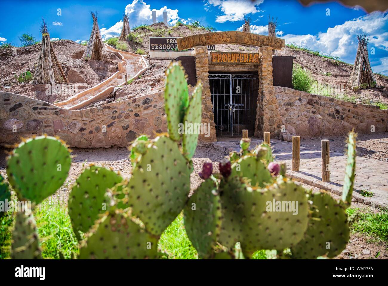 Geronimo's jail. A cave on a hill or small mountain was used to ...