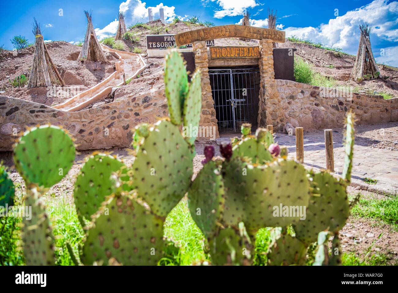 Geronimo's jail. A cave on a hill or small mountain was used to ...