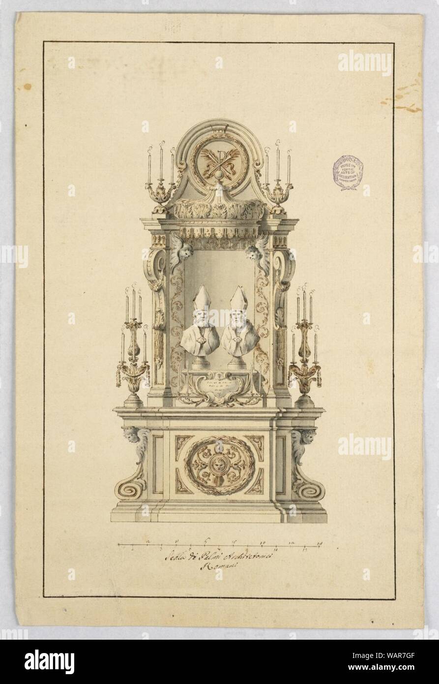 Drawing, Design for a Reliquary, 1750–1775 Stock Photo - Alamy