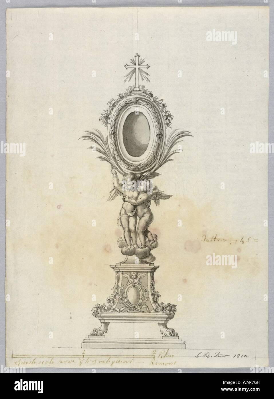 Drawing, Design for a Reliquary, 1812 Stock Photo - Alamy