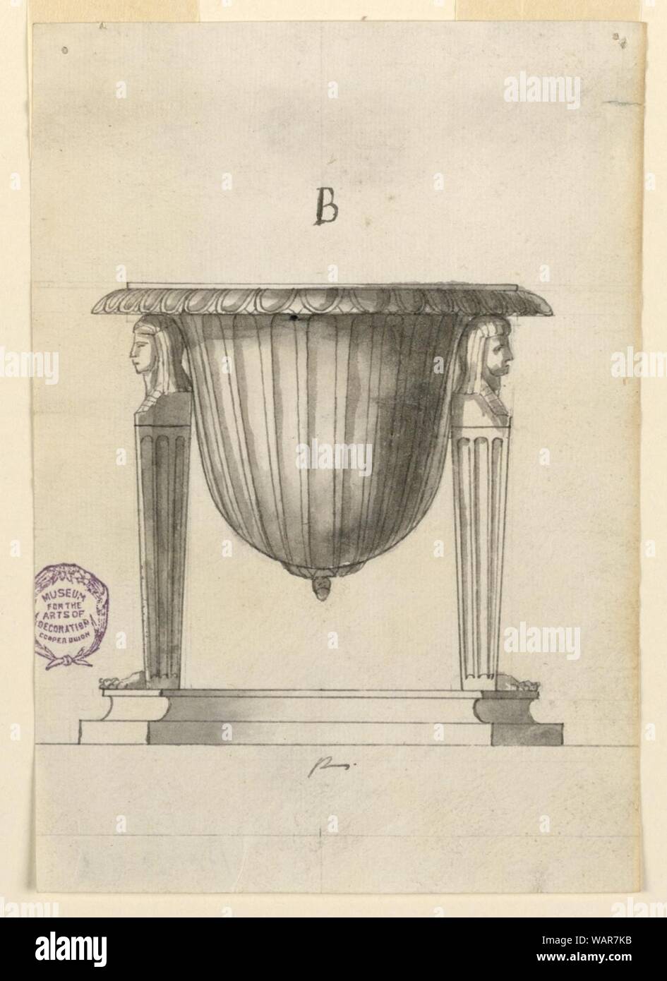 Drawing, Design for a Salt Cellar, ca. 1800 Stock Photo - Alamy