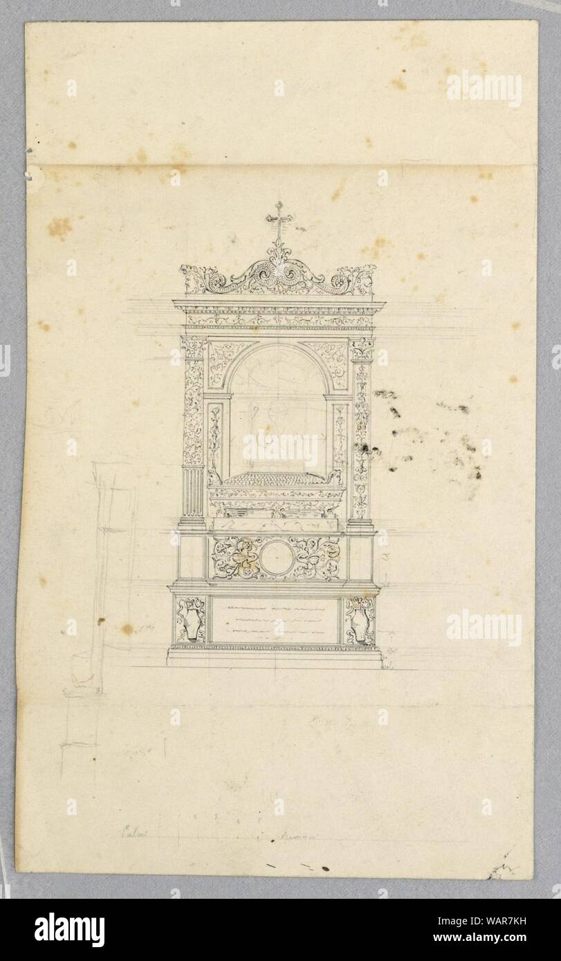Drawing, Design for a Sepulcher Monument, 18th–19th century Stock Photo ...