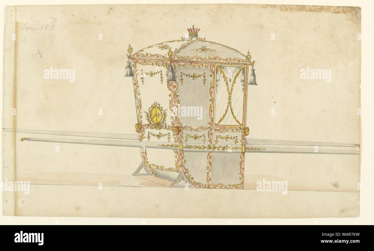 Drawing, Design for a Sedan Chair, ca. 1775 Stock Photo - Alamy