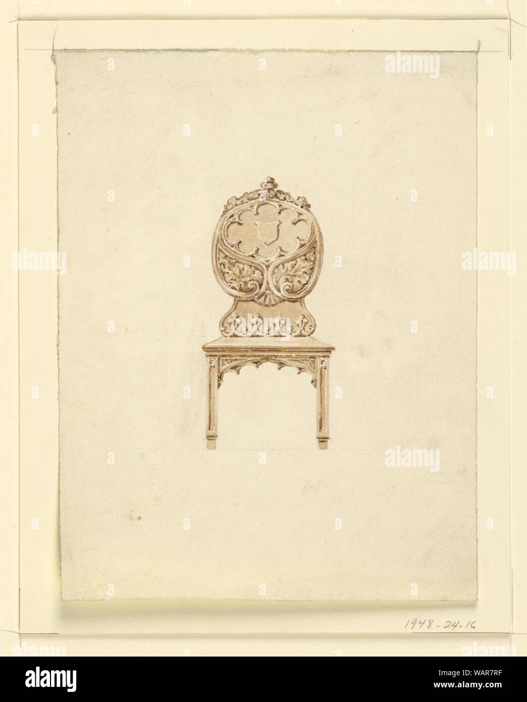 Drawing, Design for a side chair, 1830 Stock Photo - Alamy