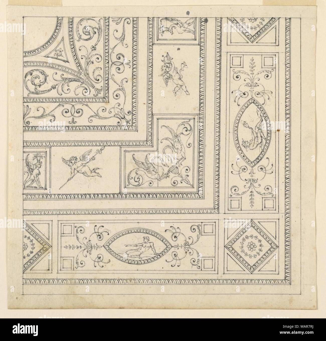 Drawing, Design for a Square Ceiling, ca. 1780 Stock Photo - Alamy