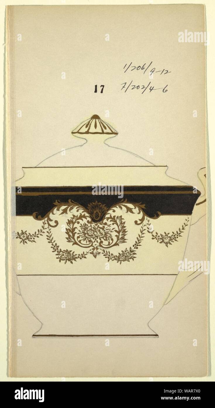 Drawing, Design for a Sugar Bowl, 1880–1910 Stock Photo - Alamy