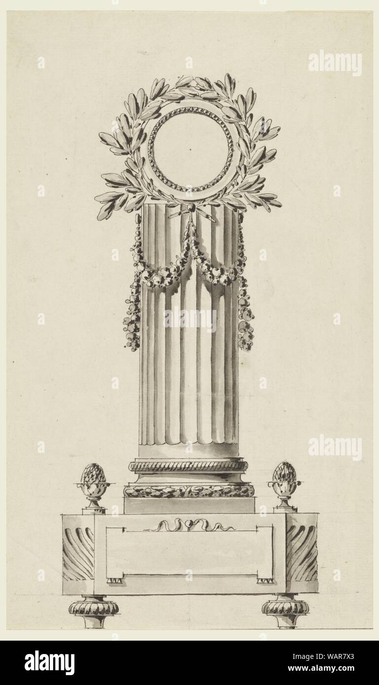 Drawing, Design for a Table Clock, 1780 Stock Photo - Alamy