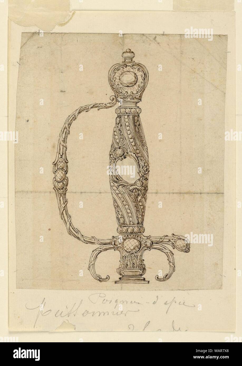 Drawing, Design for a Sword Hilt, ca. 1750 Stock Photo - Alamy