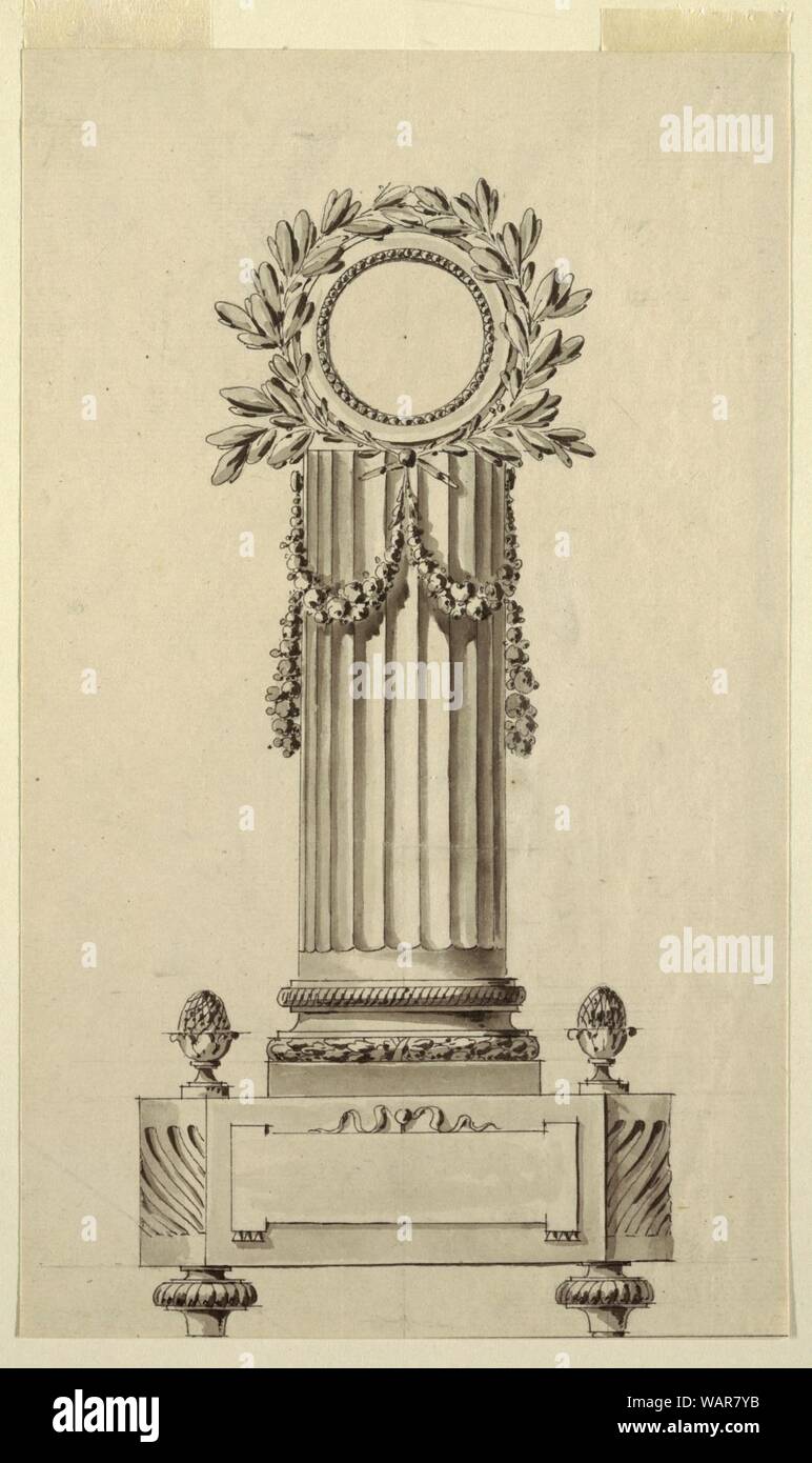 Drawing, Design for a Table Clock, 1780 Stock Photo - Alamy