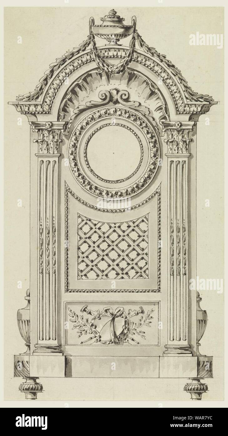 Drawing, Design for a Table Clock, 1780 Stock Photo - Alamy