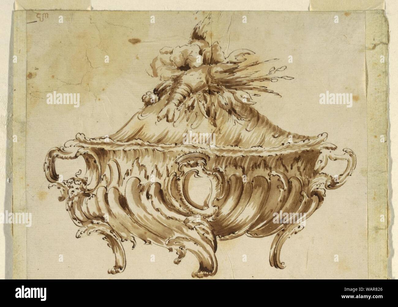 Drawing, Design for a Tureen and a Platter, 1740–48 Stock Photo - Alamy