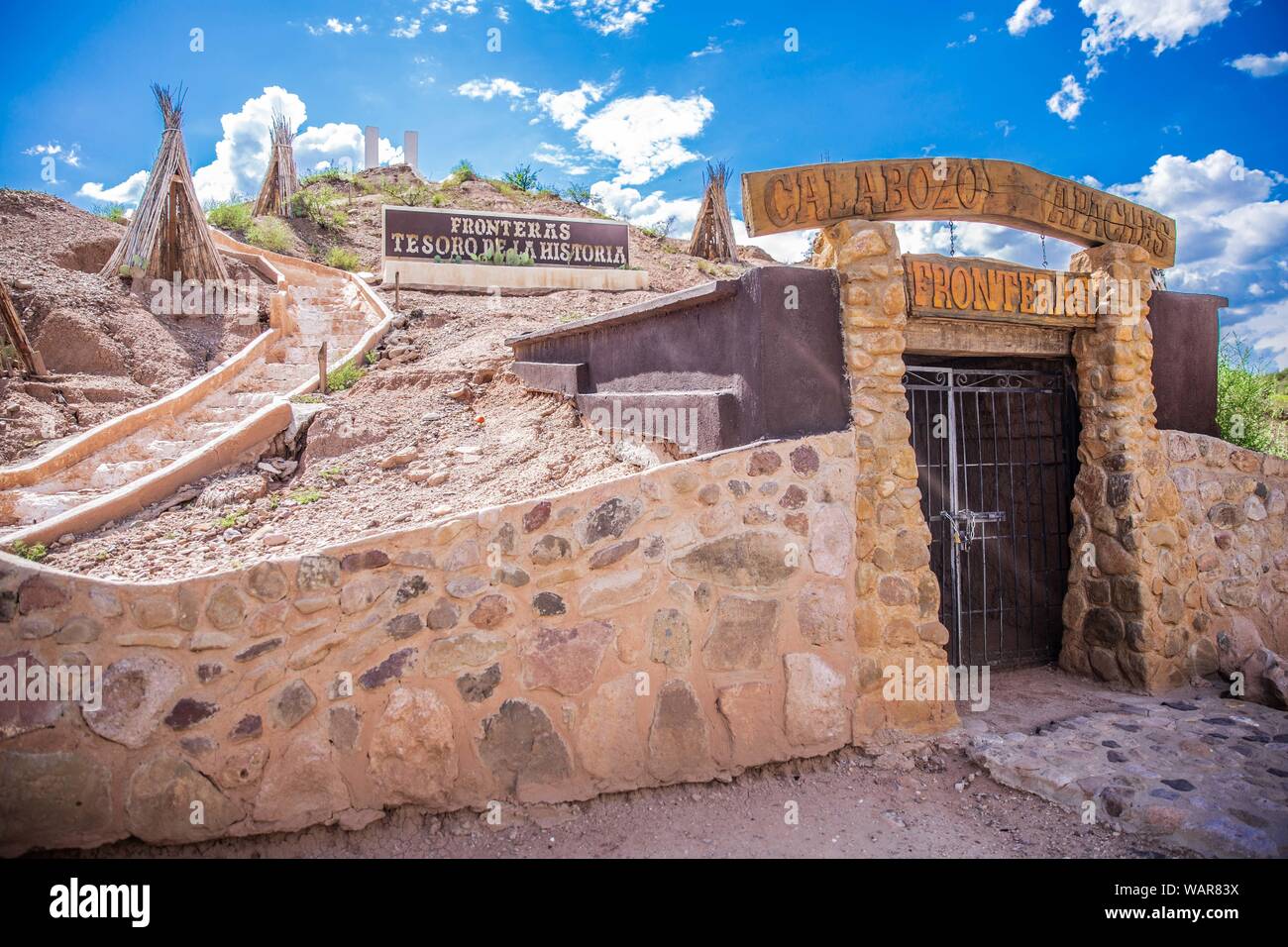 Geronimo's jail. A cave on a hill or small mountain was used to ...