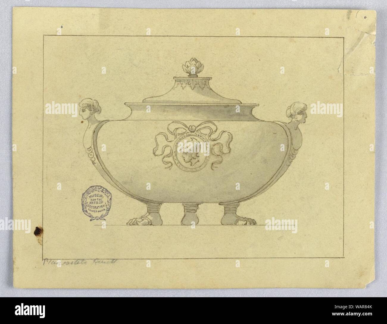 Drawing, Design for a Tureen, 19th century Stock Photo - Alamy