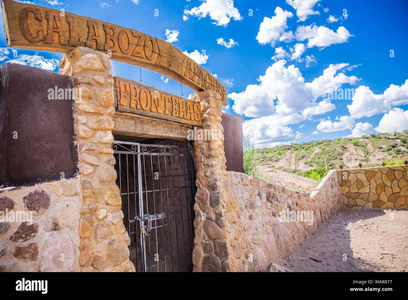 Geronimo's jail. A cave on a hill or small mountain was used to ...