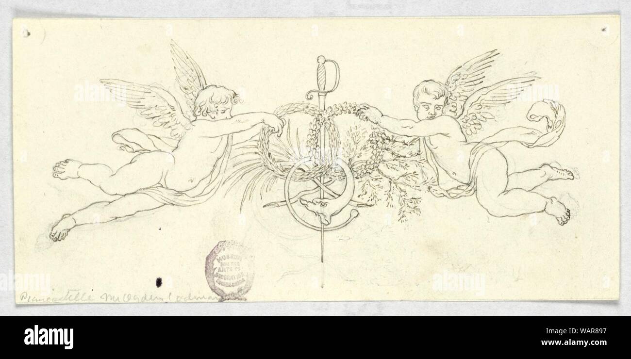 Drawing, Design for a Vignette, 1825–1850 Stock Photo - Alamy