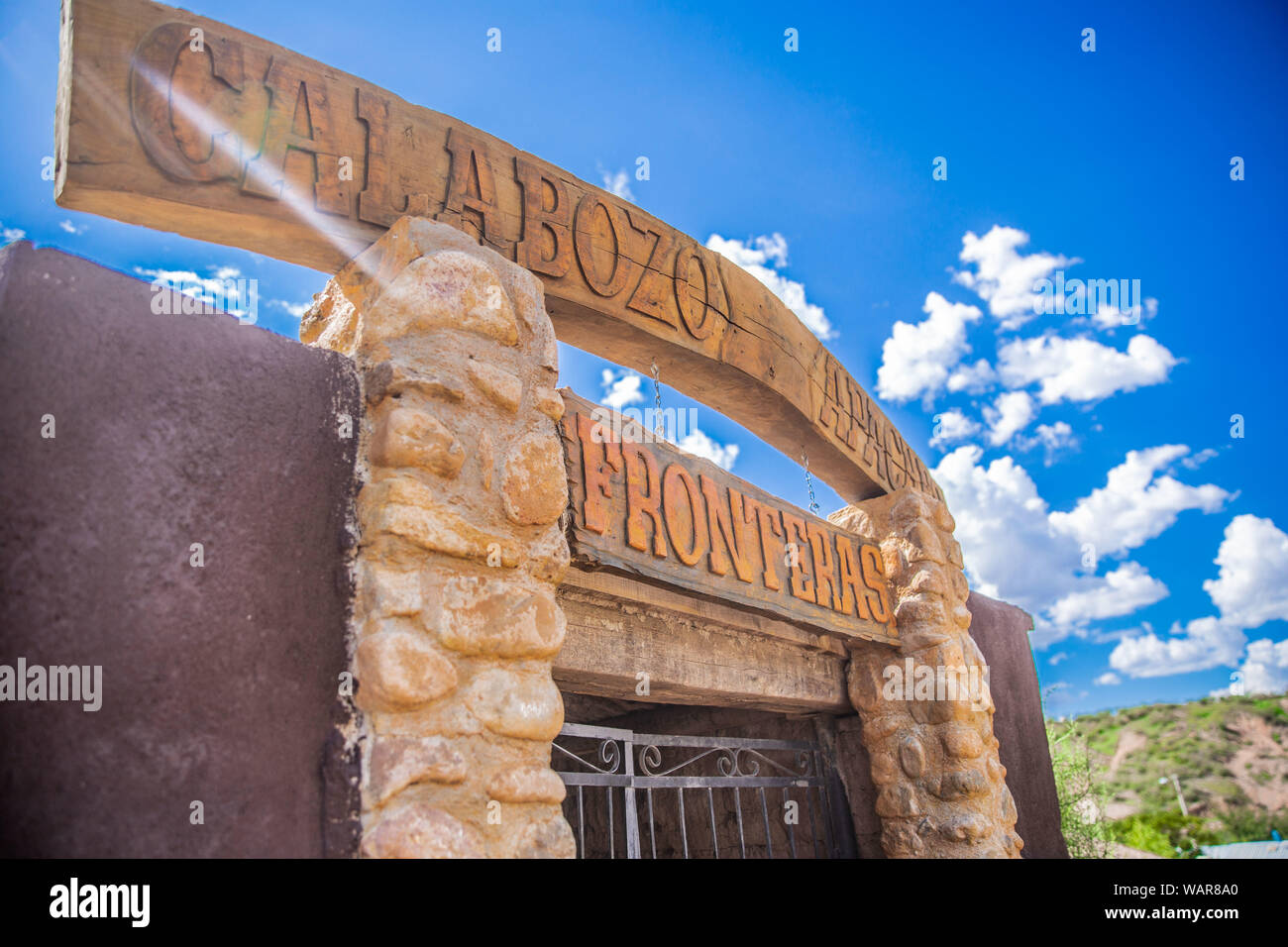 Geronimo's jail. A cave on a hill or small mountain was used to ...