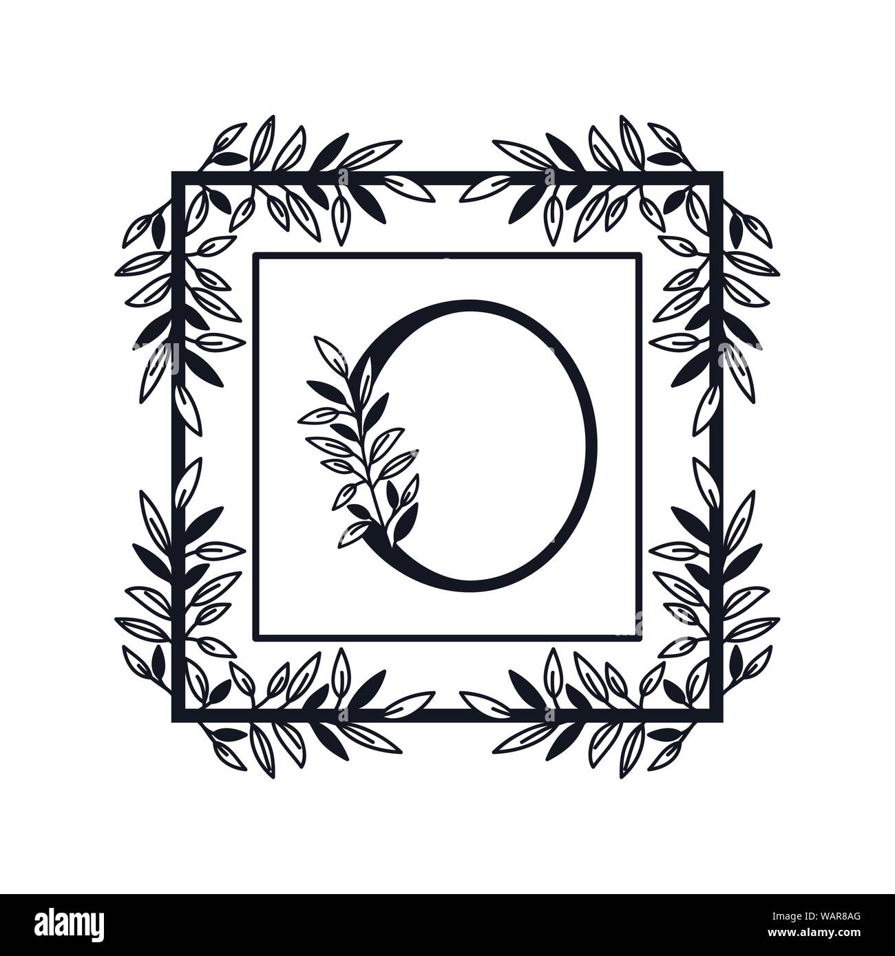 O filigree alphabet hi-res stock photography and images - Alamy