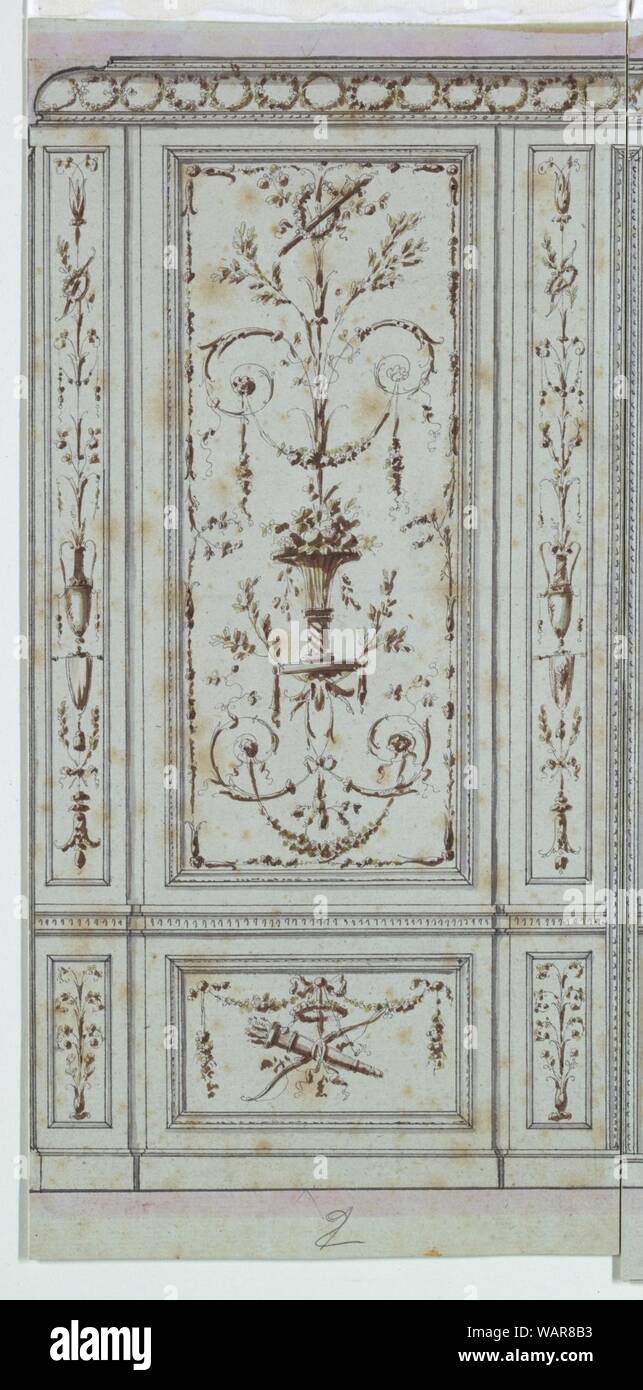 Drawing, Design for a Wall Panel, ca. 1770 Stock Photo - Alamy