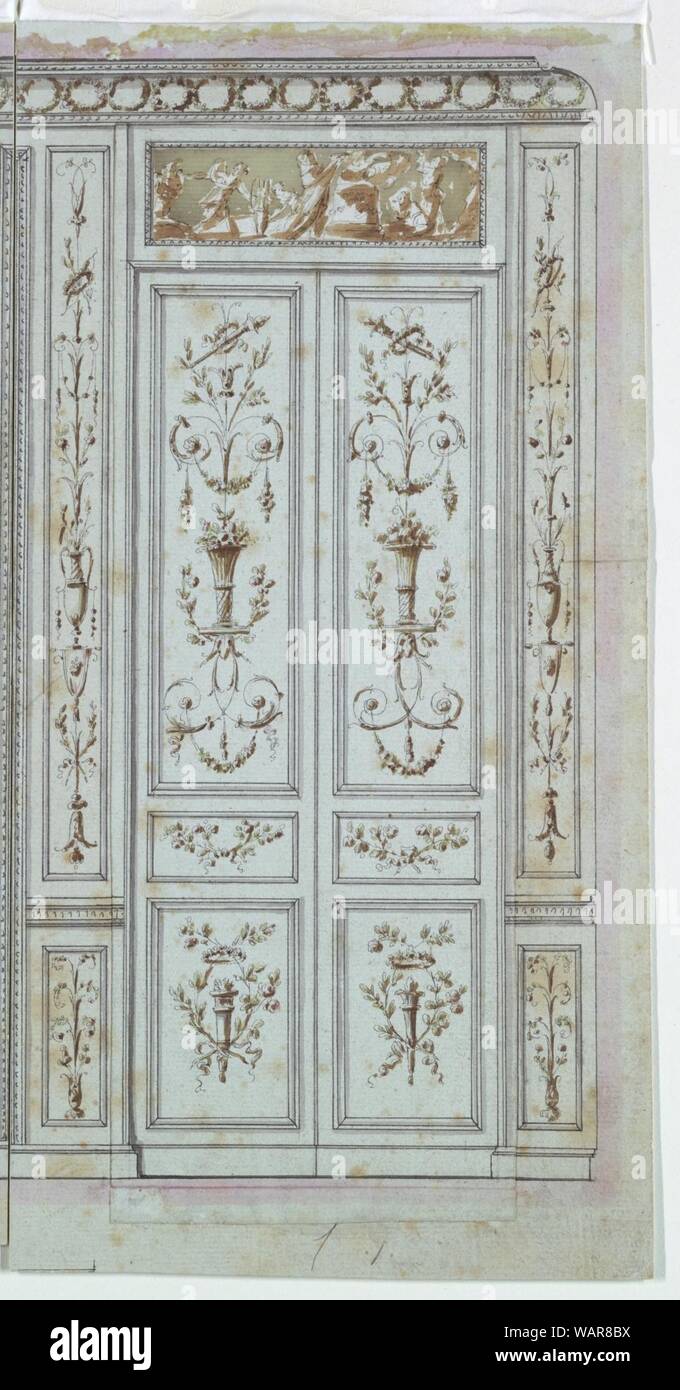 Drawing, Design for a Wall Panel, ca. 1770 Stock Photo - Alamy