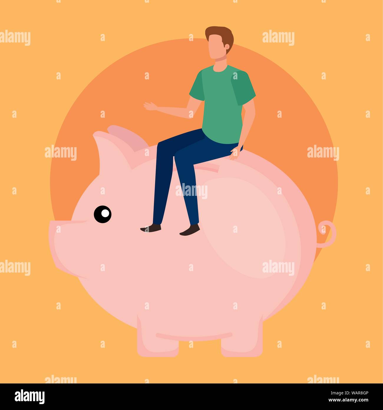 Young saver Stock Vector Images - Alamy