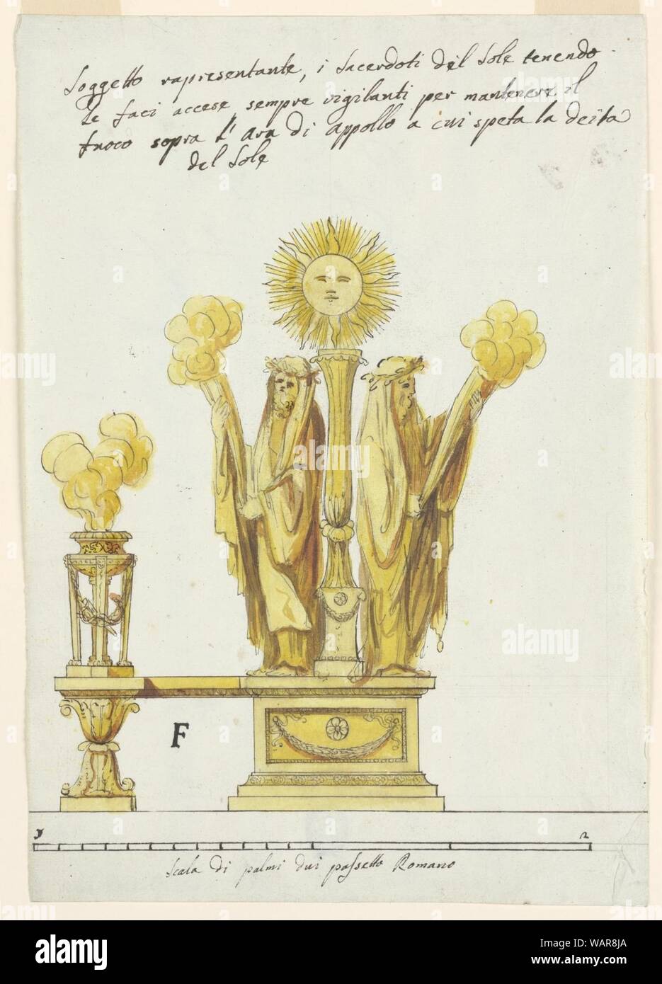 Drawing, Design for an Andiron, late 18th century Stock Photo - Alamy