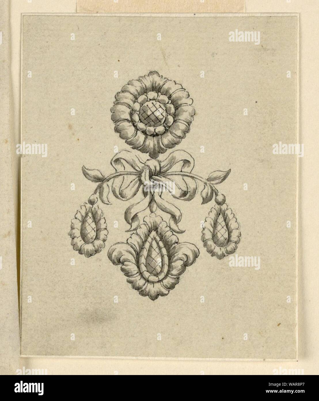 Drawing, Design for an Earring, ca. 1780 Stock Photo - Alamy